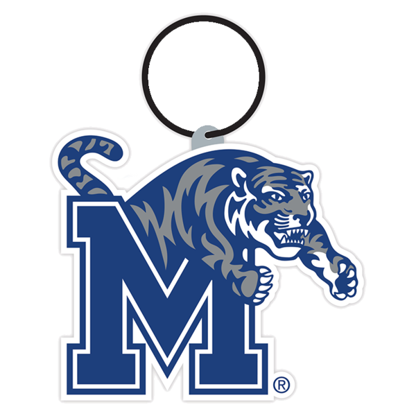 Memphis Tigers PVC Rubber Keytag | Tiger Bookstore