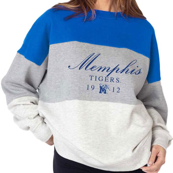 Memphis Tigers Women's Colorblock Script Crew | Tiger Bookstore