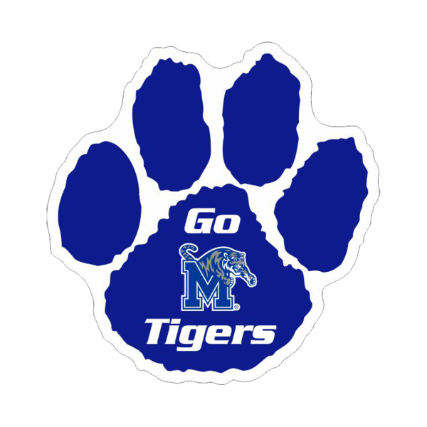 M Tiger Go Tigers Go Paw 4" Decal | Tiger Bookstore