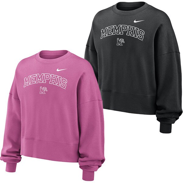 Memphis Tigers Youth Nike On Field Club Fleece Boxy Crew | Tiger Bookstore