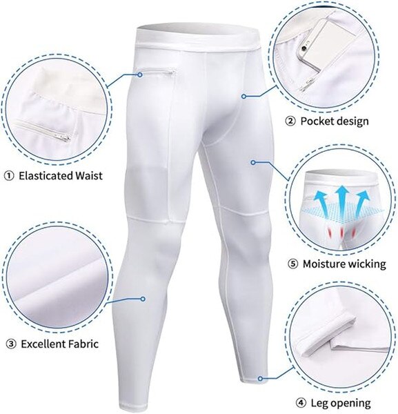 AHS Band White Compression Pants